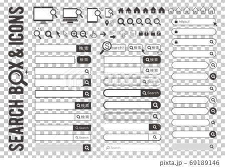 Set of various search windows and icons - Stock Illustration [69189146 ...