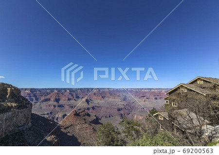 The Grand Canyon carved by the Colorado River...の写真素材 [69200563] - PIXTA