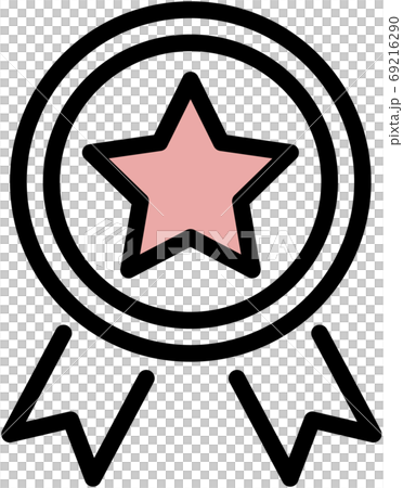 Pink medal vector icon - Stock Illustration [69216290] - PIXTA
