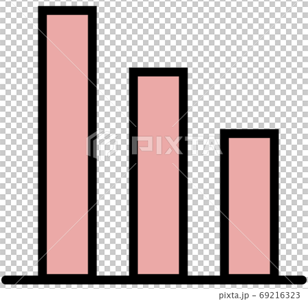 Pink bar chart vector icon - Stock Illustration [69216323] - PIXTA