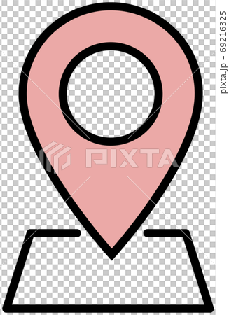 Pink map vector icon - Stock Illustration [69216325] - PIXTA