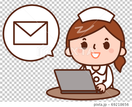 Email and nurse - Stock Illustration [69218656] - PIXTA