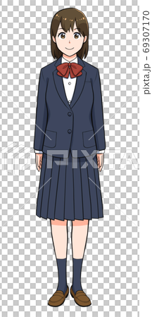 Female student whole body - Stock Illustration [69307170] - PIXTA