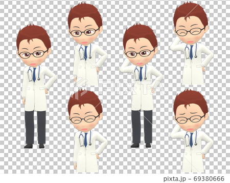 [Shy A] Male doctor short front - Stock Illustration [69380666] - PIXTA
