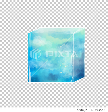 Bright light blue mineral ore watercolor style - Stock Illustration ...