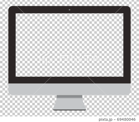 Simple front-facing desktop computer... - Stock Illustration [69480046 ...