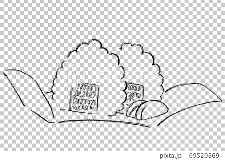 Sasa knot rice ball pencil drawing illustration - Stock Illustration ...