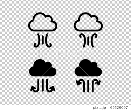 Updraft and downdraft icon set / wind / flow /... - Stock Illustration ...