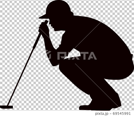 ゴルフ パターを狙う人のイラスト素材 [69545991] - PIXTA