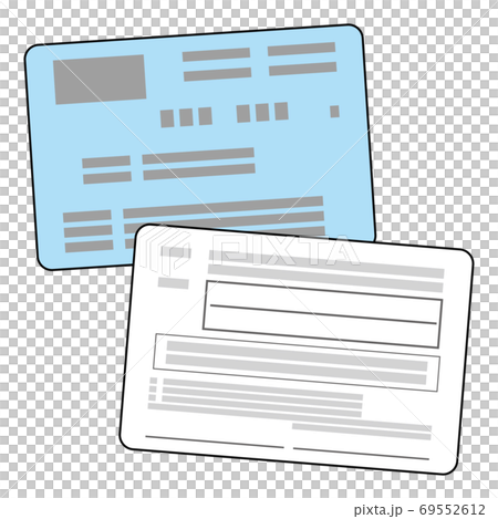 Front and back of light blue health insurance card - Stock Illustration ...