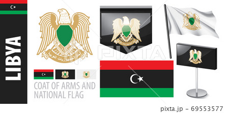 Vector set of the coat of arms and national...のイラスト素材 [69553577] - PIXTA