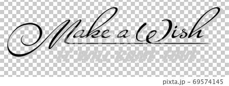 Underscore handwritten text Make a Wish with... - Stock Illustration ...