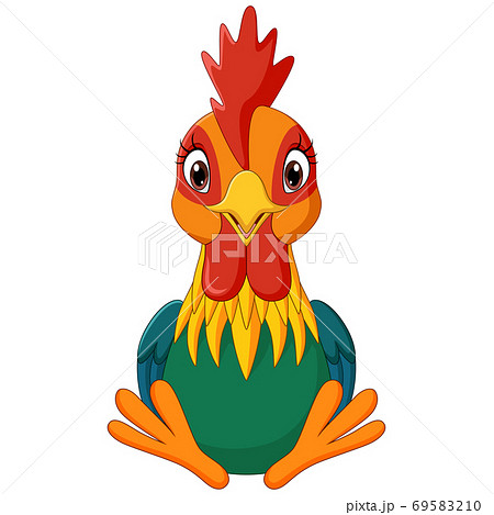 Cartoon baby rooster dinosaur sittingのイラスト素材 [69583210] - PIXTA