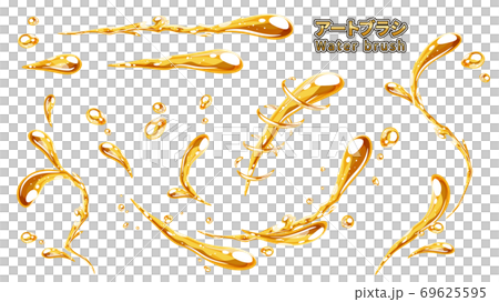 Glittering golden water effect style_art... - Stock Illustration ...