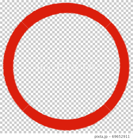 赤色の丸フレームのイラスト素材 [69652911] - PIXTA