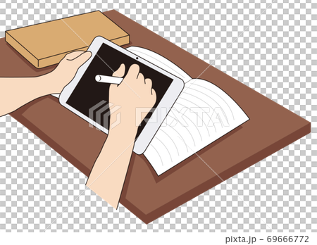 Online tablet lessons - Stock Illustration [69666772] - PIXTA