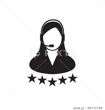Five star customer service icon vector premium...のイラスト素材 [69732789] - PIXTA