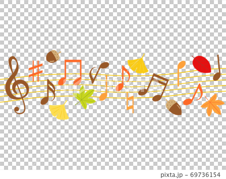 Musical note 8 autumn image - Stock Illustration [69736154] - PIXTA
