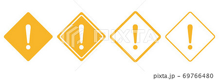 warning sign icon set vector のイラスト素材 [69766480] - PIXTA