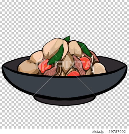 Nikujaga (one dish, served on a plate) - Stock Illustration [69787902 ...