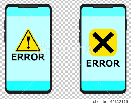 Error display due to smartphone failure - Stock Illustration [69832176 ...