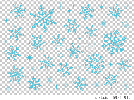 Various snowflakes and glitter marks - Stock Illustration [69861912 ...