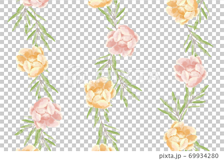 Gentle touch rose and eucalyptus line - Stock Illustration [69934280 ...