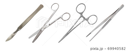 Surgical instrument set. All-metal abdominal...のイラスト素材 [69940582] - PIXTA