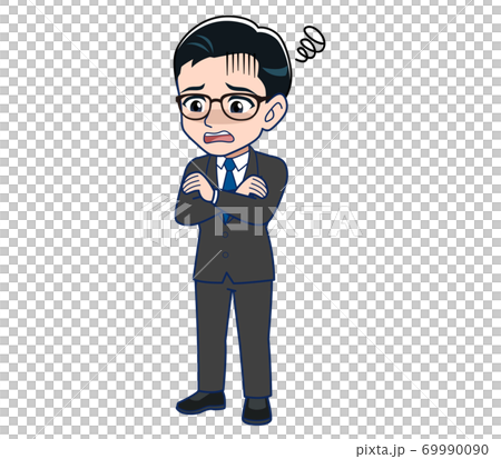 The troubled office worker - Stock Illustration [69990090] - PIXTA
