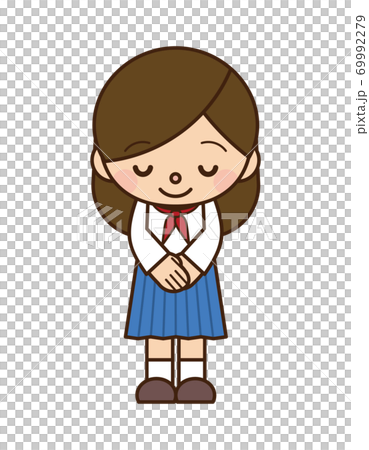 Bowing student female - Stock Illustration [69992279] - PIXTA