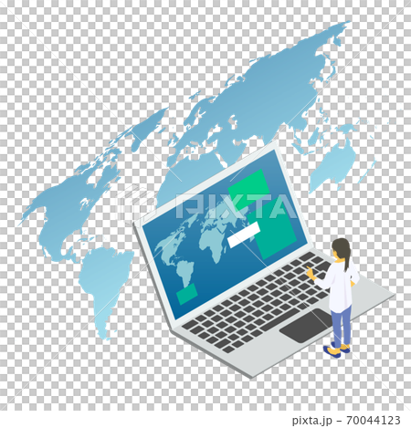 World map and technology vector illustration - Stock Illustration ...