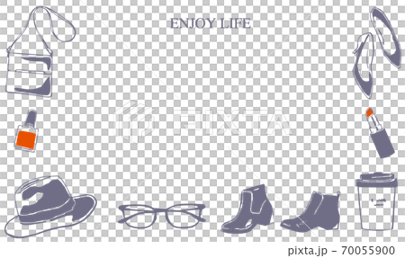 Cool fashion miscellaneous goods frame - Stock Illustration [70055900 ...