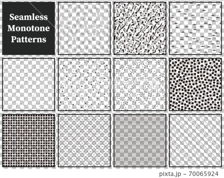 Seamless monotone pattern 3 - Stock Illustration [70065924] - PIXTA