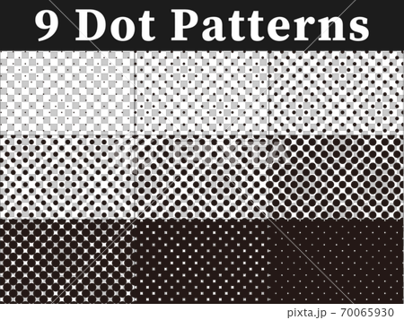9 kinds of dot pattern set - Stock Illustration [70065930] - PIXTA