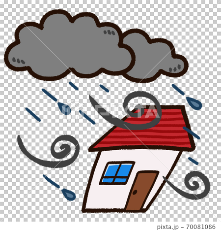 A house that is likely to be blown away by a... - Stock Illustration ...