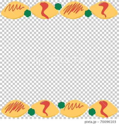 Omelet rice frame square - Stock Illustration [70096103] - PIXTA