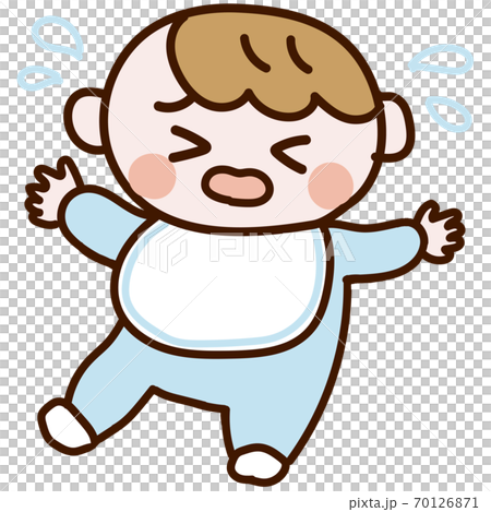 Baby crying_blue - Stock Illustration [70126871] - PIXTA