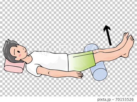 Knee extension exercise using a pole - Stock Illustration [70153526 ...