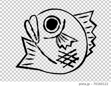 Sea bream simple line art - Stock Illustration [70160122] - PIXTA