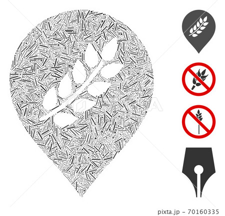 Hatch Rice Plantation Marker Icon Vector Mosaicのイラスト素材 [70160335] - PIXTA