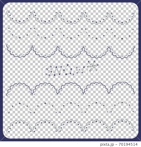 Snow fluffy line set-navy blue and silver - Stock Illustration ...