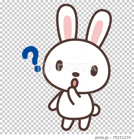 Question mark and rabbit character - Stock Illustration [70251274] - PIXTA