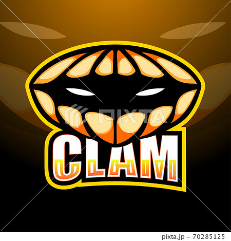 Clam mascot esport logo design のイラスト素材 [70285125] - PIXTA