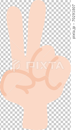 Hand pose two fingers - Stock Illustration [70291807] - PIXTA