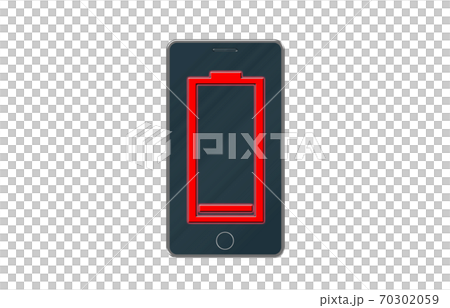 Smartphone battery is out of charge, charge is... - Stock Illustration ...