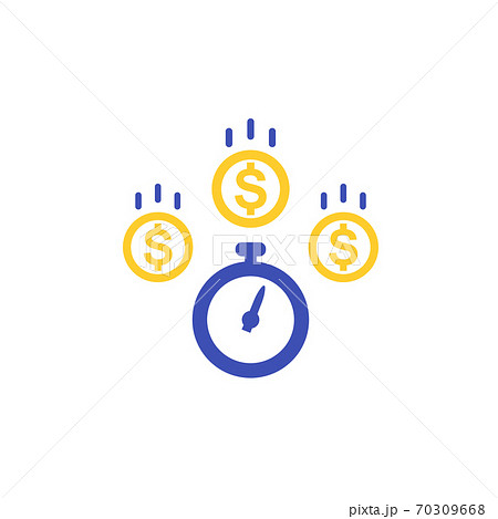 fast loan icon on whiteのイラスト素材 [70309668] - PIXTA