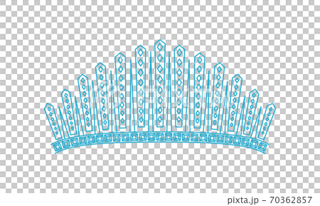 Tiara line drawing illustration of the tip of... - Stock Illustration ...