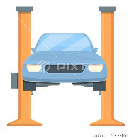 Cartoon Of Car On Lift