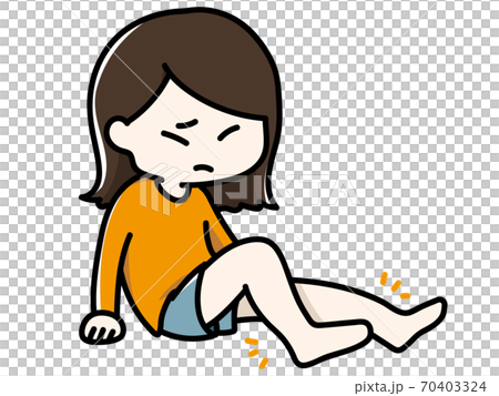 Girl suffering from swelling - Stock Illustration [70403324] - PIXTA