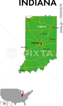 Indiana Towns Map